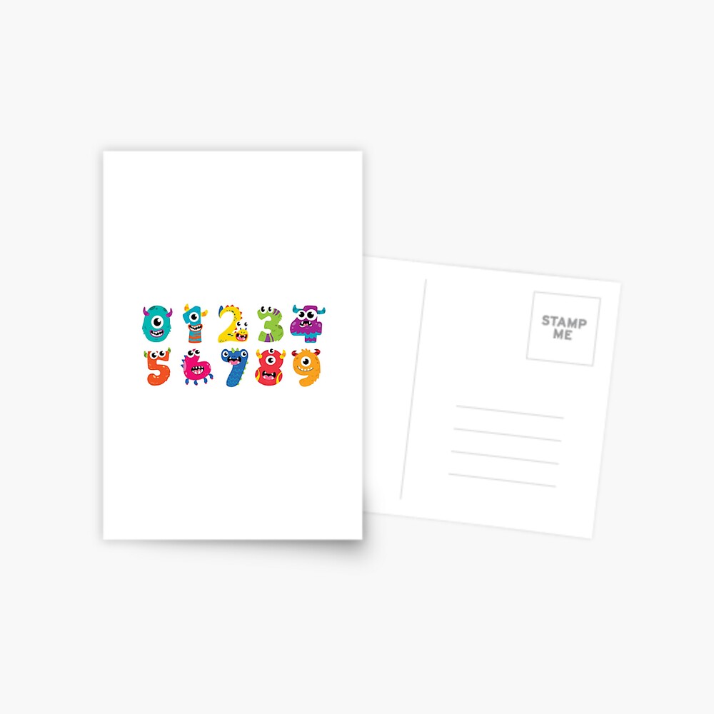 "Numberblocks monsters" Postcard for Sale by Davestre | Redbubble