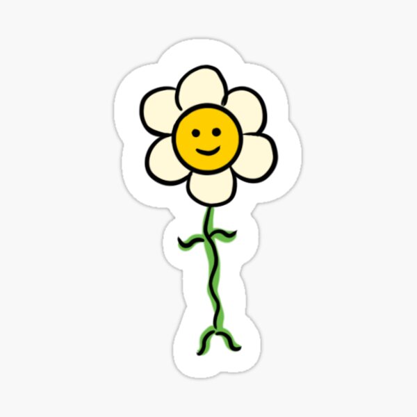"Cute Happy Flower" Sticker for Sale by MeadowlarkArt | Redbubble