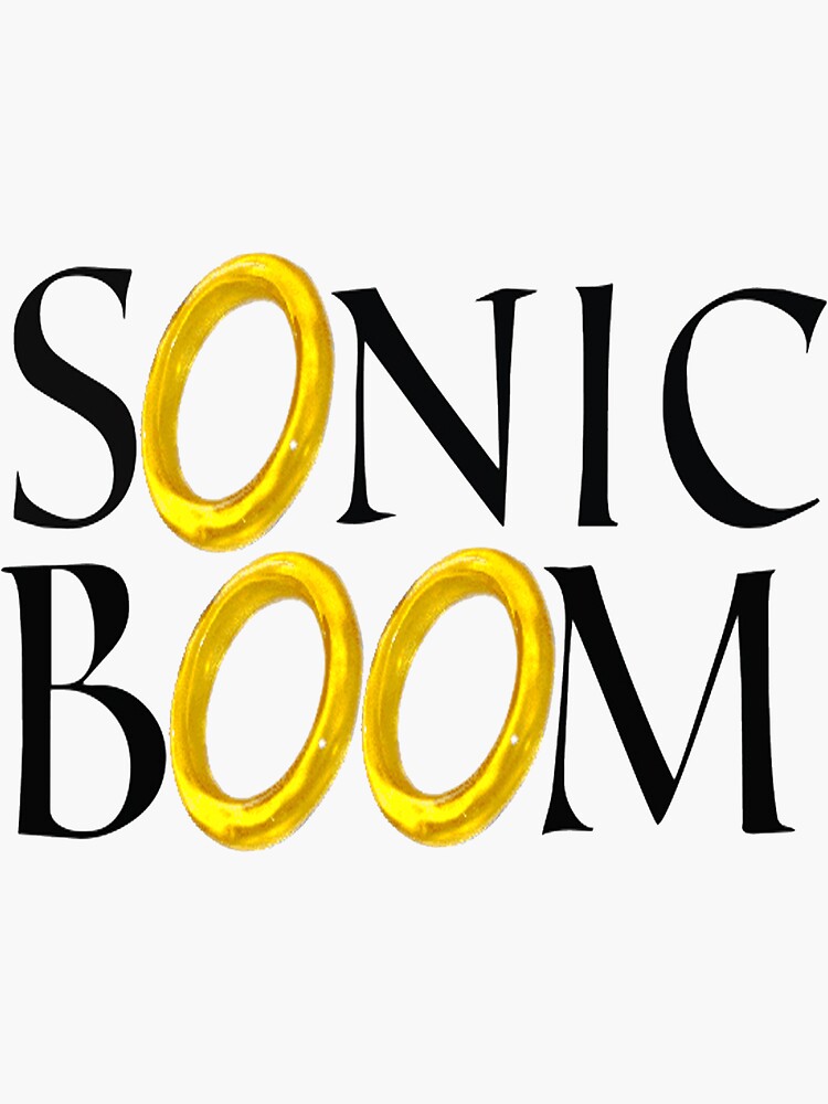 "SONIC BOOM" Sticker for Sale by BryBargz | Redbubble