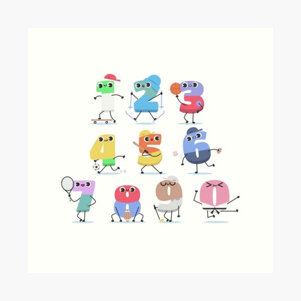 "Numberblocks sports" Art Print for Sale by Davestre | Redbubble