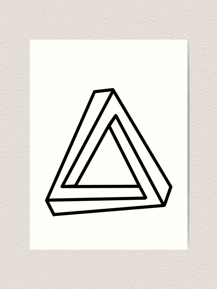 "Penrose triangle" Art Print for Sale by The-Count-Tees | Redbubble
