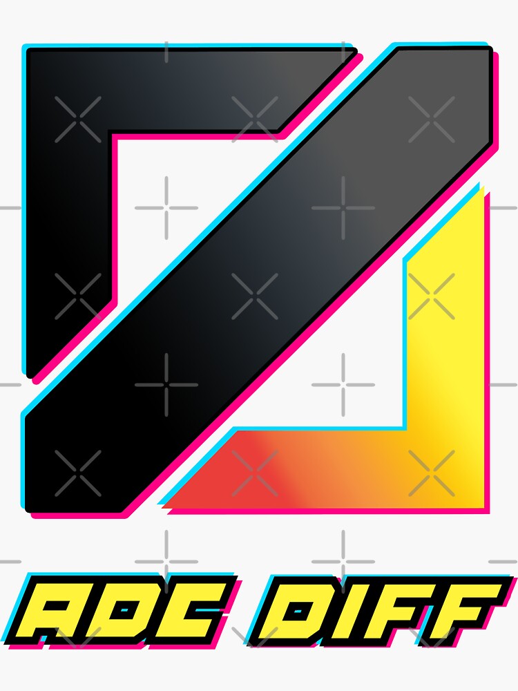 "ADC Diff Meme" Sticker for Sale by Qkibrat | Redbubble