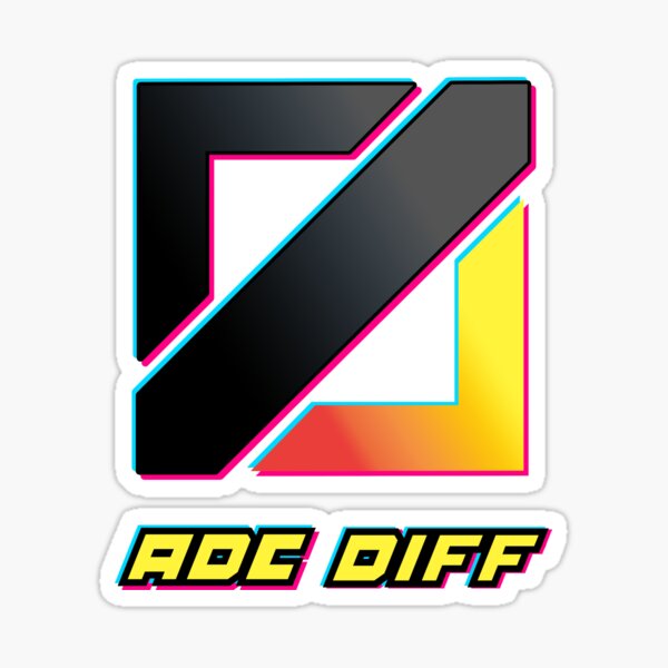 "ADC Diff Meme" Sticker for Sale by Qkibrat | Redbubble