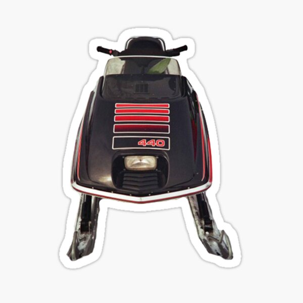"Vintage snowmobile racing. One lunger racing. Yessah!" Sticker for ...