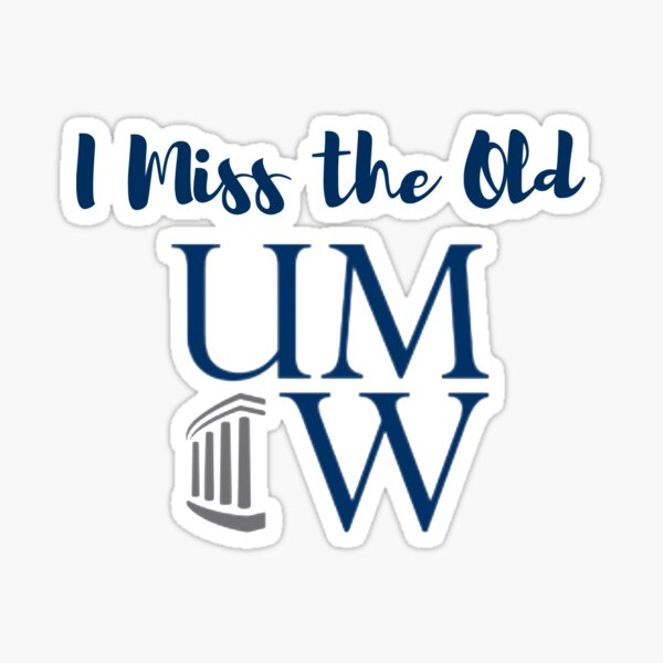 "Nostalgia for the UMW Logo" Sticker for Sale by andielee17 | Redbubble