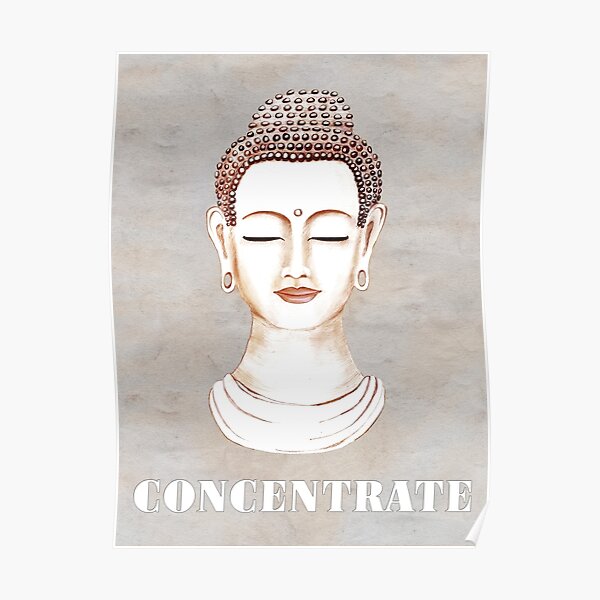 "Buddha - Concentrate" Poster for Sale by rainbowflowers | Redbubble