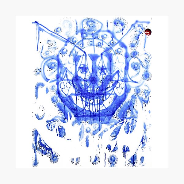 Lámina fotográfica «drenaje pandilla bladee pintura azul payaso» de ...