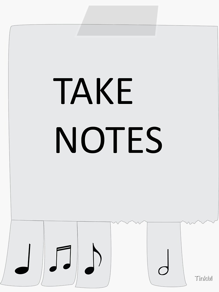 "Take notes" Sticker for Sale by TinkM | Redbubble