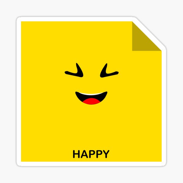"Happy emoji face " Sticker by Kafter | Redbubble