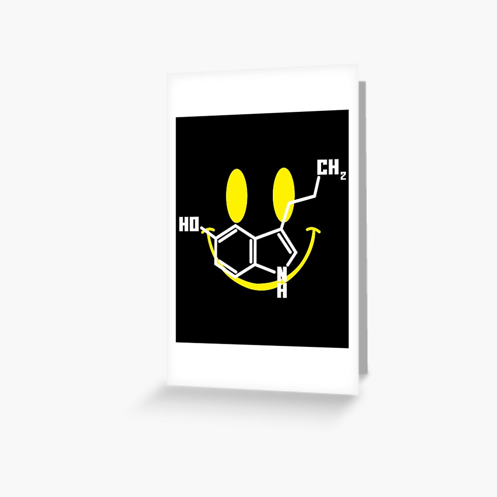"Serotonin Molecule Shirt with Smiley Face Emoticon for Science Nerds ...
