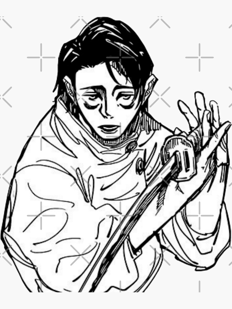 "YUTA OKKOTSU (BLACK)" Sticker by gofo21 | Redbubble