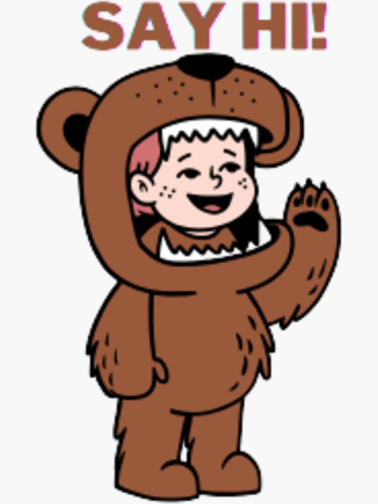 "You can say hi" Sticker for Sale by ZOZZIEARTIST | Redbubble