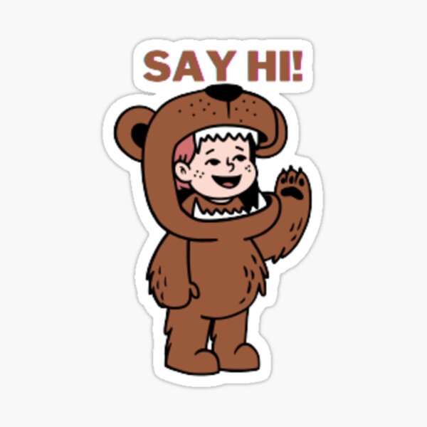 "You can say hi" Sticker for Sale by ZOZZIEARTIST | Redbubble
