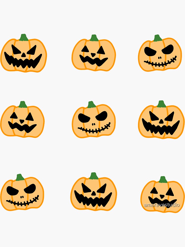 "Mini pumpkins" Sticker for Sale by amarevestudio | Redbubble
