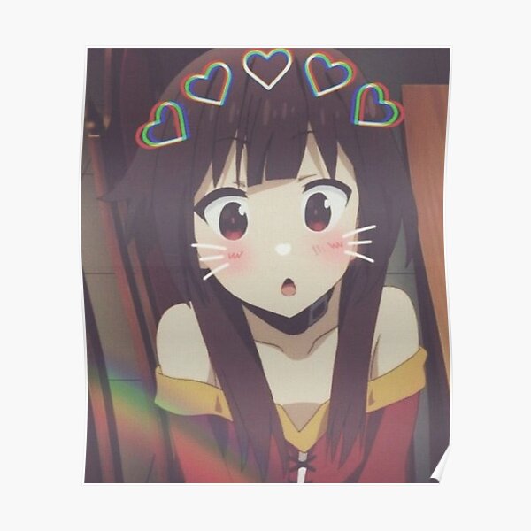 "Megumin Konosuba Cute Filter" Poster for Sale by 1Zaners | Redbubble