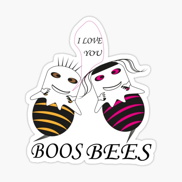 "boo bees boobees funny cute cool boo bees" Sticker for Sale by Storeno ...
