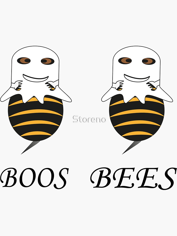 "boo bees boobees funny cute cool boo bees" Sticker for Sale by Storeno ...