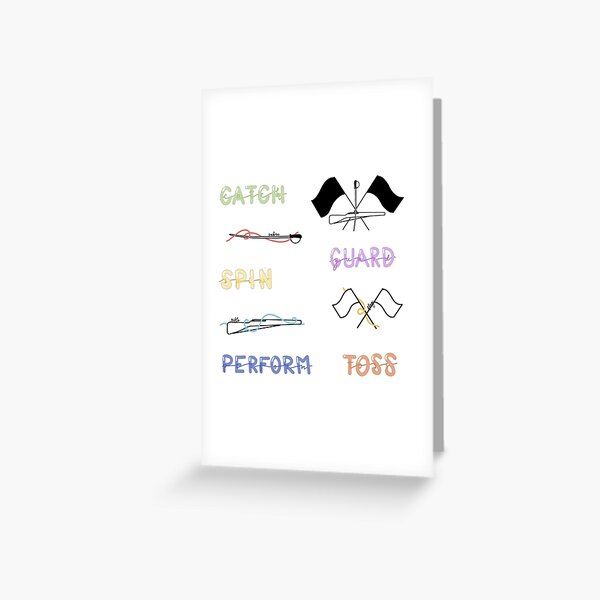 "Color Guard Word Pack" Greeting Card for Sale by kkanthatham | Redbubble