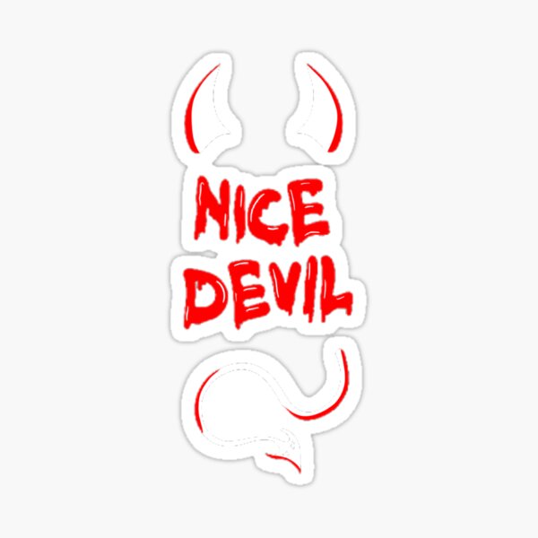 "nice devil , devil horn , devil tail ," Sticker for Sale by book-quote ...