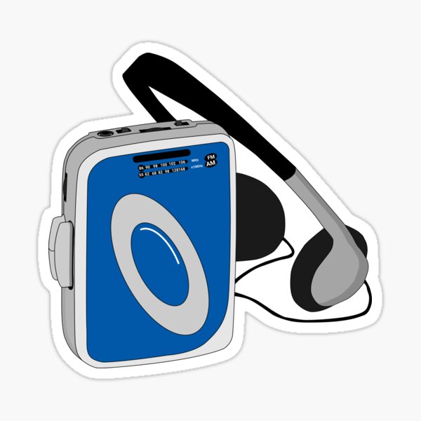 "walkman" Sticker for Sale by SolomonDonkor | Redbubble