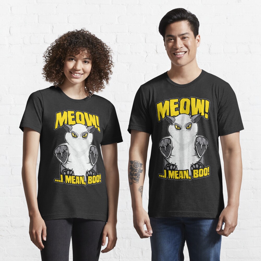 "Meow I Mean Boo Funny Ghost Cat Halloween" T-shirt by GrandeDuc ...