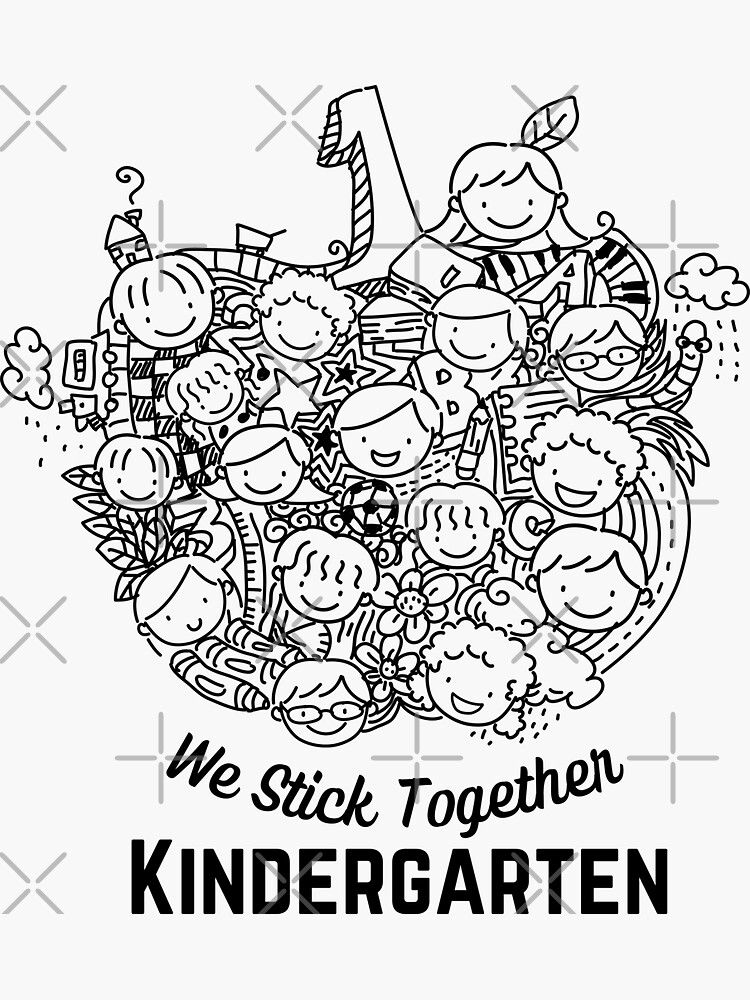 "We Stick Together Kindergarten" Sticker for Sale by MYNTLYF | Redbubble