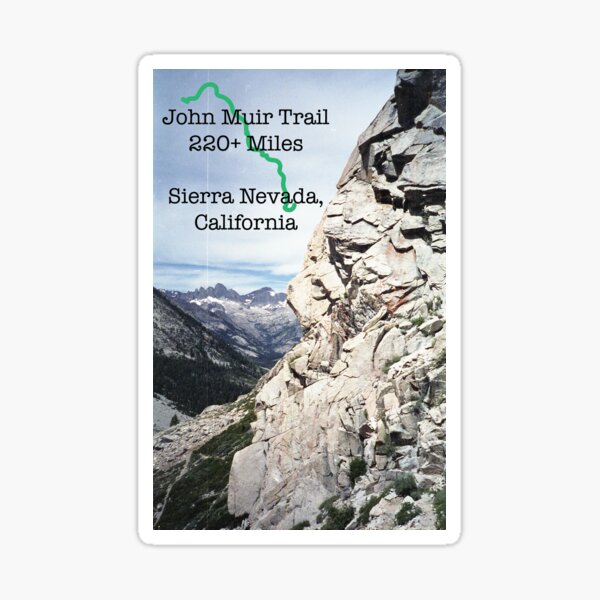 "John Muir Trail, JMT, Mt. Whitney" Sticker for Sale by gardengemdesign ...