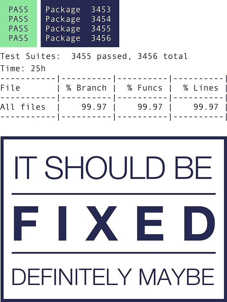 "It should be fixed" Poster for Sale by dev7null | Redbubble