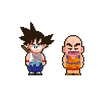 "16-bit Goku and Krillin" Metal Print by Cursed-Teemo | Redbubble