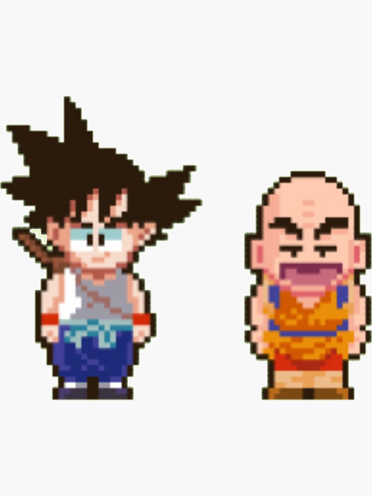 "16-bit Goku and Krillin" Sticker for Sale by Cursed-Teemo | Redbubble