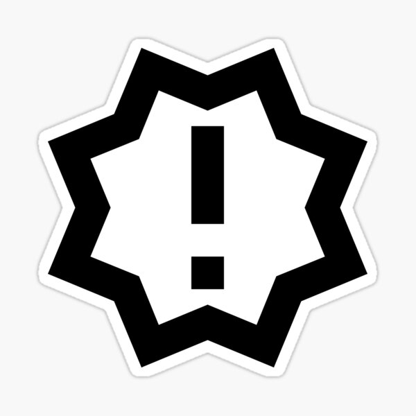 "MDI Alert-Octagram-Outline" Sticker for Sale by GnarlyFurtardo | Redbubble