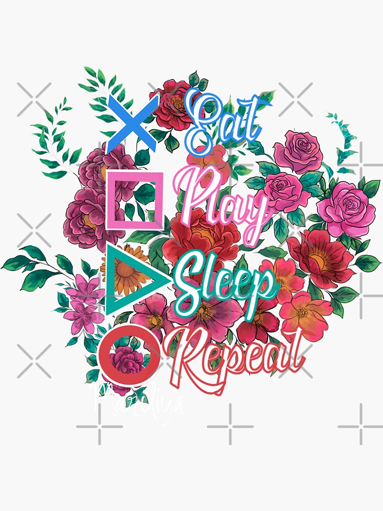 "gamer - flowers" Sticker for Sale by Mari-Firefly | Redbubble