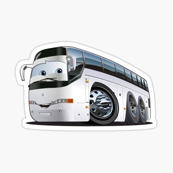 "cartoon bus" Sticker for Sale by Mechanick | Redbubble