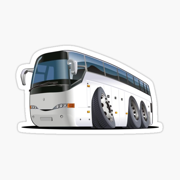 "Cartoon bus" Sticker by Mechanick | Redbubble