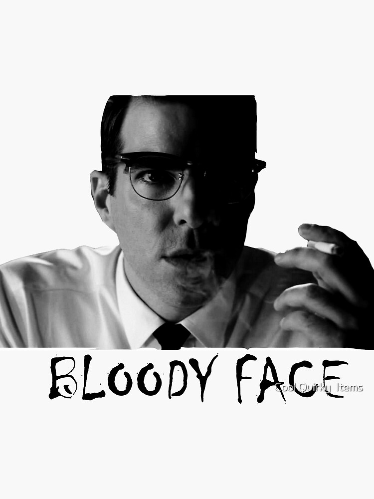 "Bloody Face" Sticker for Sale by Jodie-Simmons | Redbubble