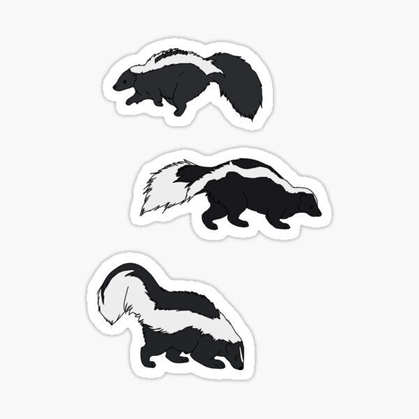 "Skunks " Sticker for Sale by Blaudoge | Redbubble