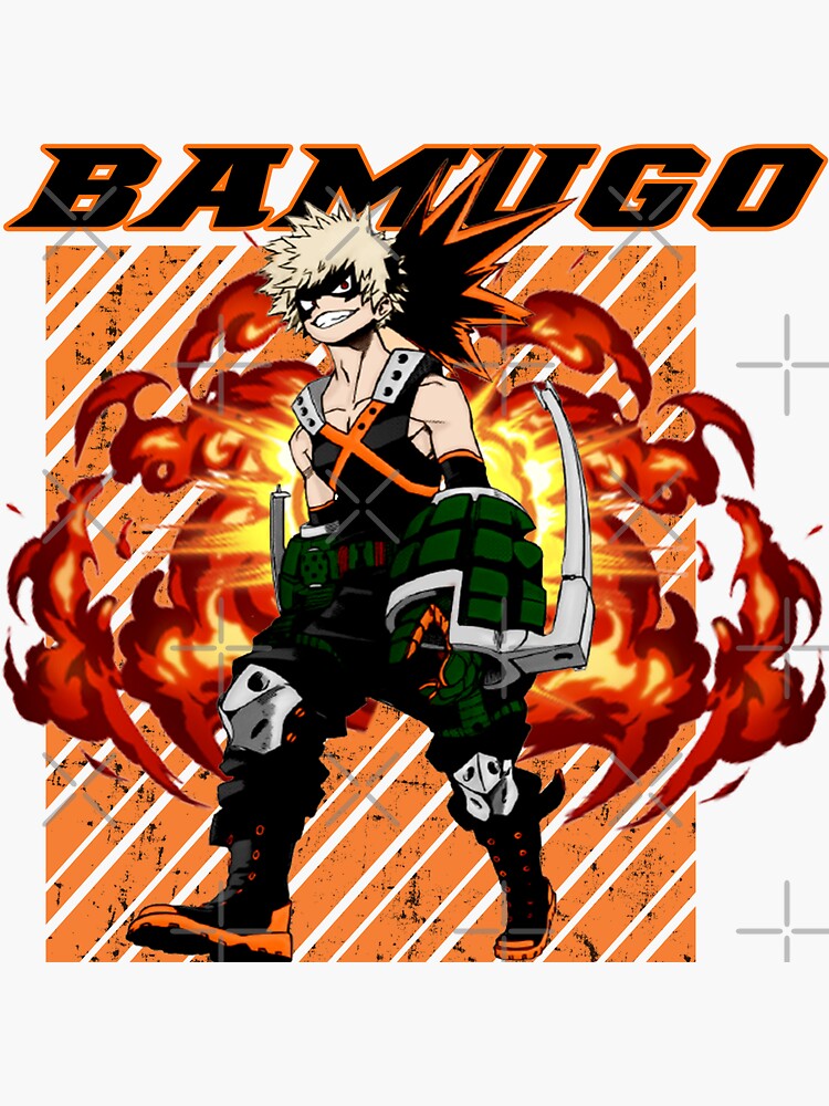 "bakugou Vintage" Sticker for Sale by Aviirous | Redbubble