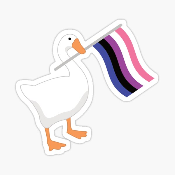 "Goose Gender Fluid Pride Flag LGBTQ" Sticker for Sale by ChailynReed ...