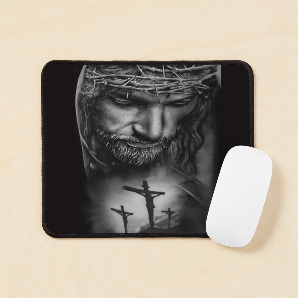 "Jesus Christ With Thorns Three Crosses" Sticker for Sale by Rowena ...