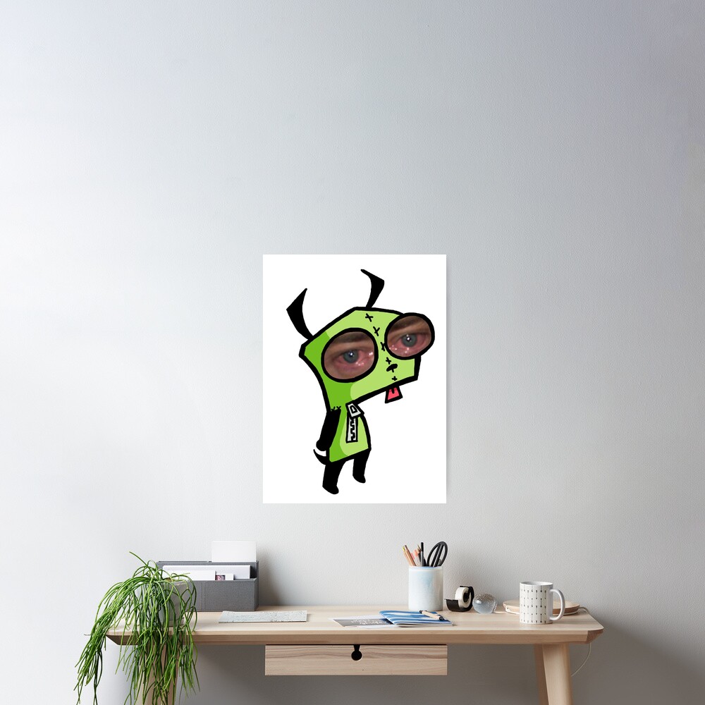 "Gir Invader Zim Brendan Fraser Crying Eyes *NEW VER*" Poster for Sale ...