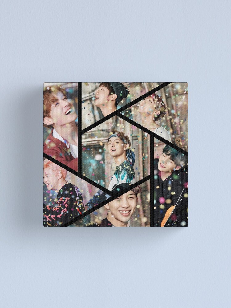 "BTS Confetti Collage" Canvas Print for Sale by EternalBangtan | Redbubble