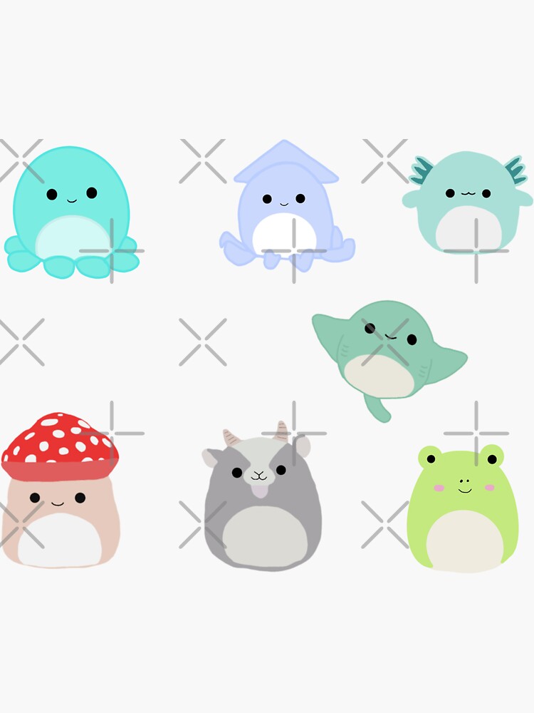 "Squishmallow sticker pack!" Sticker for Sale by MorganMickleCo | Redbubble