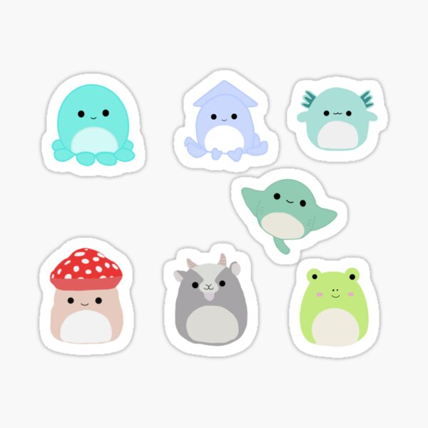 "Squishmallow sticker pack!" Sticker for Sale by MorganMickleCo | Redbubble