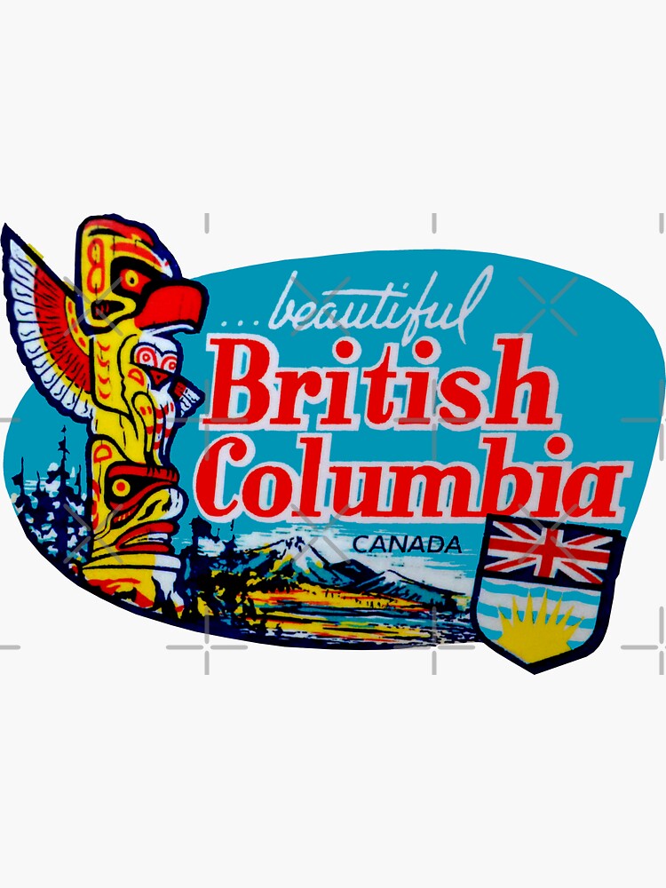 "Beautiful British Columbia BC Vintage Travel Decal" Sticker for Sale ...