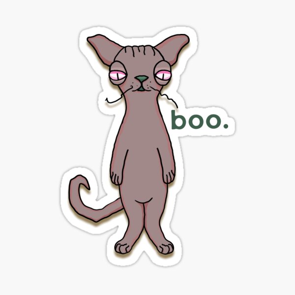 "Boo Cat - Funny Weird Cats Halloween" Sticker for Sale by MarinaGorban ...