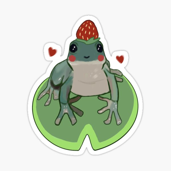 "Strawberry Frog" Sticker for Sale by Lorets-Designs | Redbubble