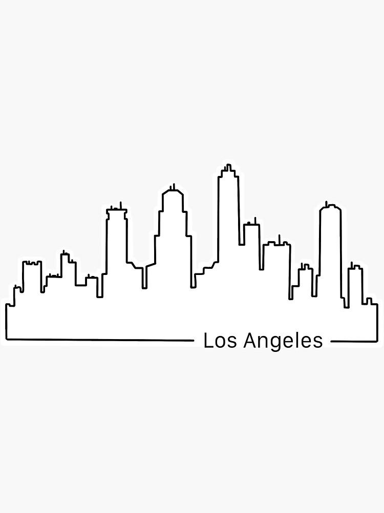 "Los Angeles Skyline" Sticker for Sale by SunScheinDesign | Redbubble