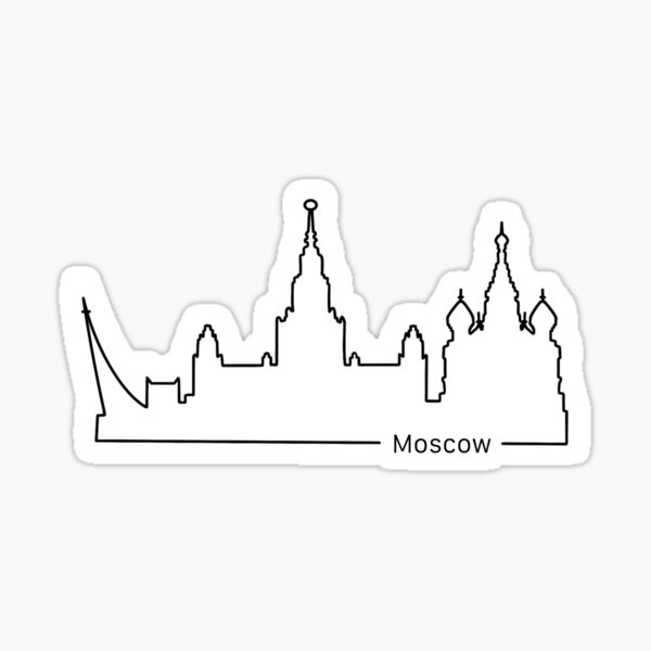 "Moscow Skyline" Sticker for Sale by SunScheinDesign | Redbubble
