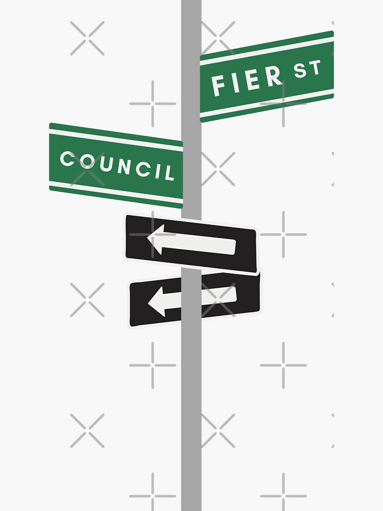 "Fear Street - Fier st. Signpost" Sticker for Sale by Orangegrph ...