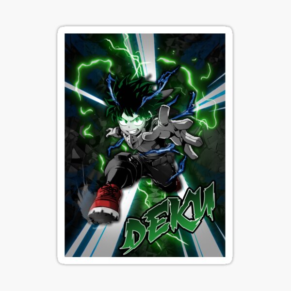 "Deku VI In Rectangle Hero Academia| Perfect Gift|Slayer" Sticker for ...